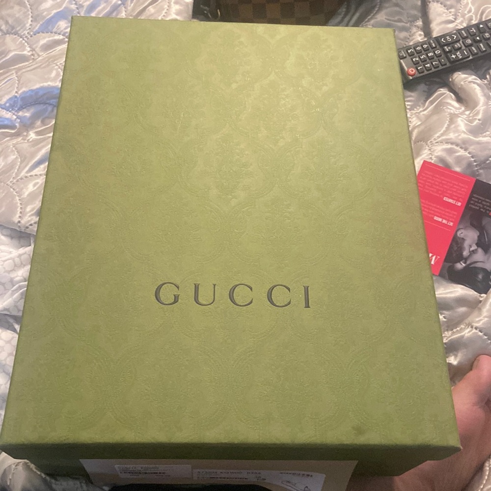 Authentic Gucci Fabric Upper And Rubber Sole Slide - Gem